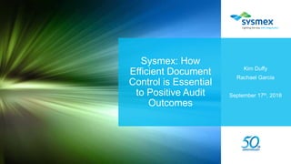 Efficient Document Control is Essential to Positive Audit Outcomes | PDF