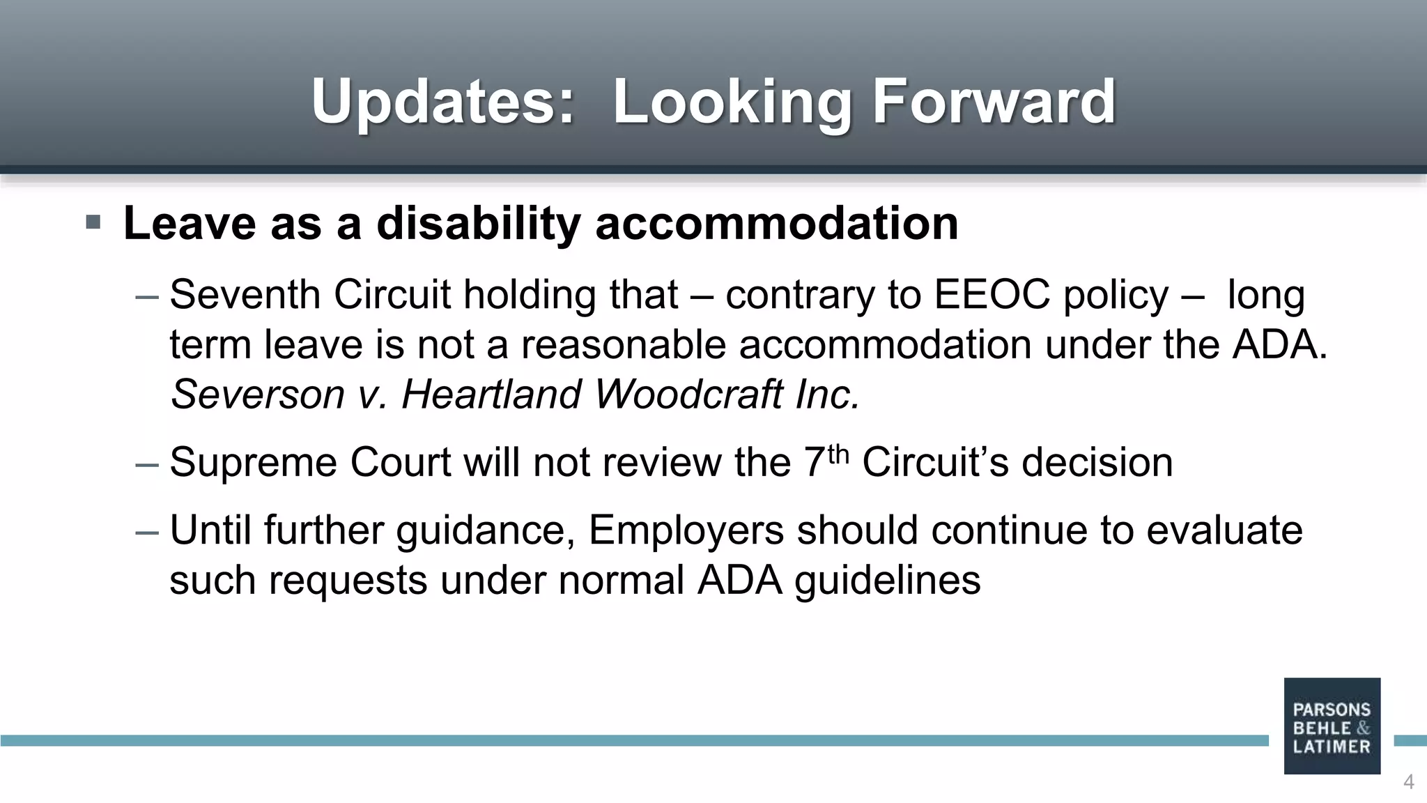 ADA: Legal Updates and Real Life Scenarios | PPTX