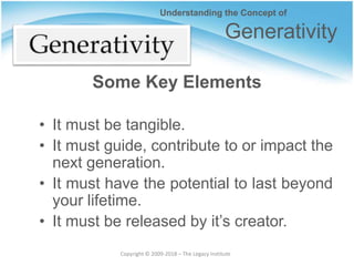 Understanding Generativity - 2018 Edition | PPT