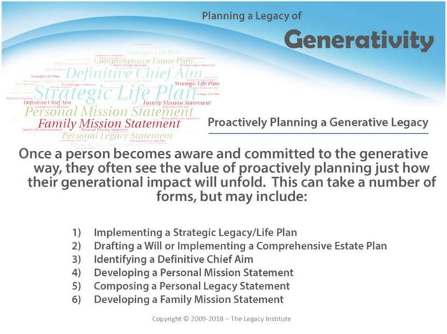 Understanding Generativity - 2018 Edition | PPT