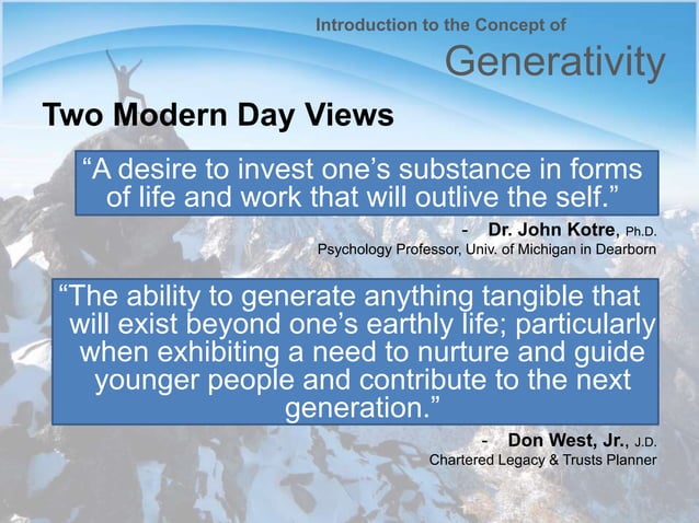 Understanding Generativity - 2018 Edition | PPT