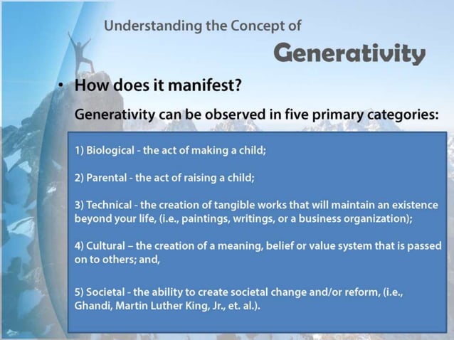 Understanding Generativity - 2018 Edition | PPT