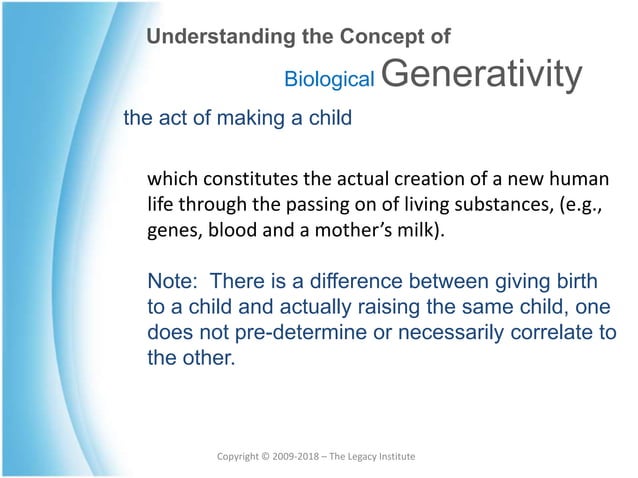 Understanding Generativity - 2018 Edition | PPT