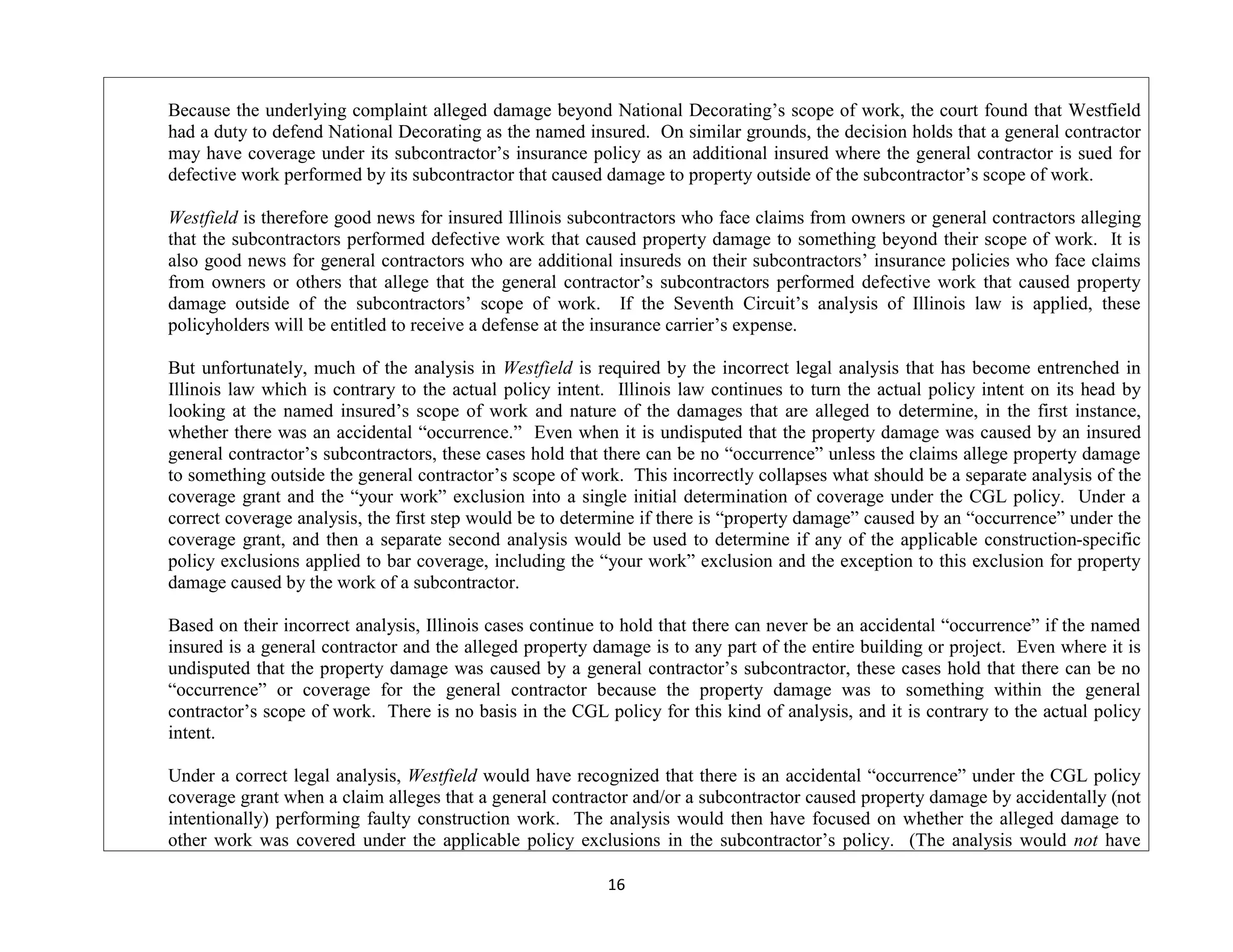 Barnes & Thornburg Construction Law: Insurance Coverage for ...