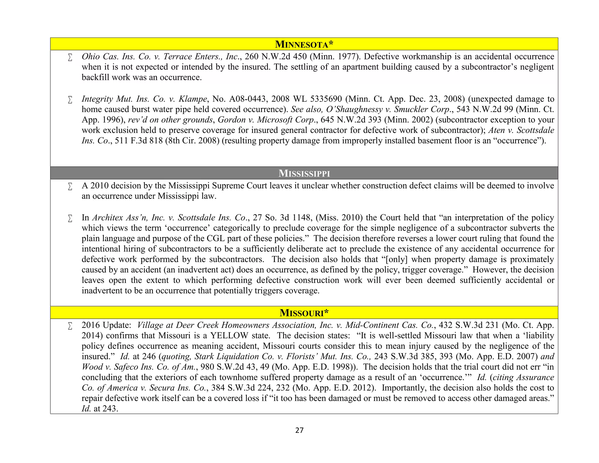 Barnes & Thornburg Construction Law: Insurance Coverage for ...