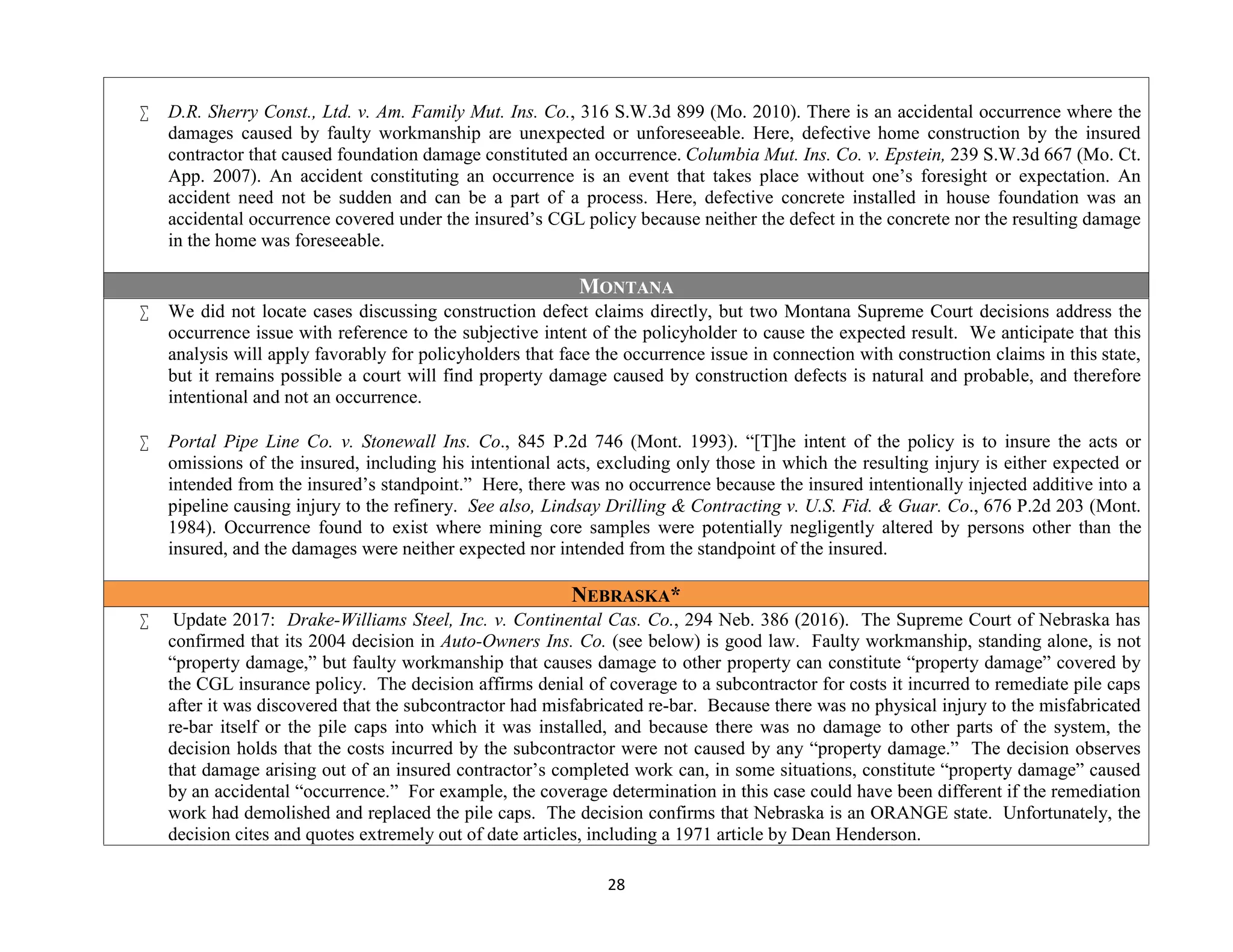 Barnes & Thornburg Construction Law: Insurance Coverage for ...