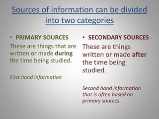 History Research | PPT