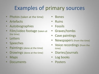 History Research | PPT