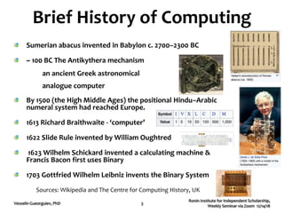 Quantum Computing - History and Prospects (ppt slides) | PPT