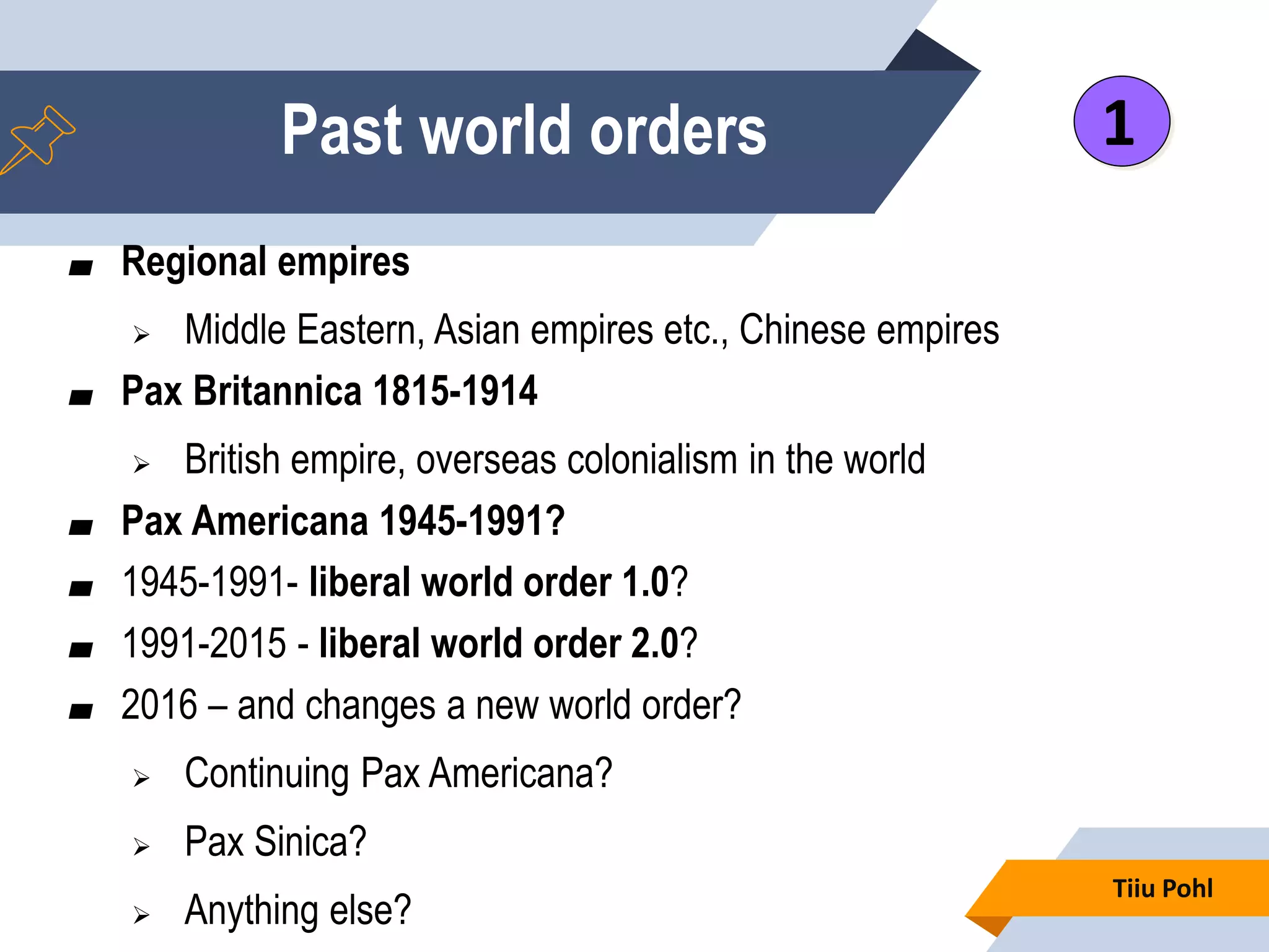 2018 World Order Changes | PPTX