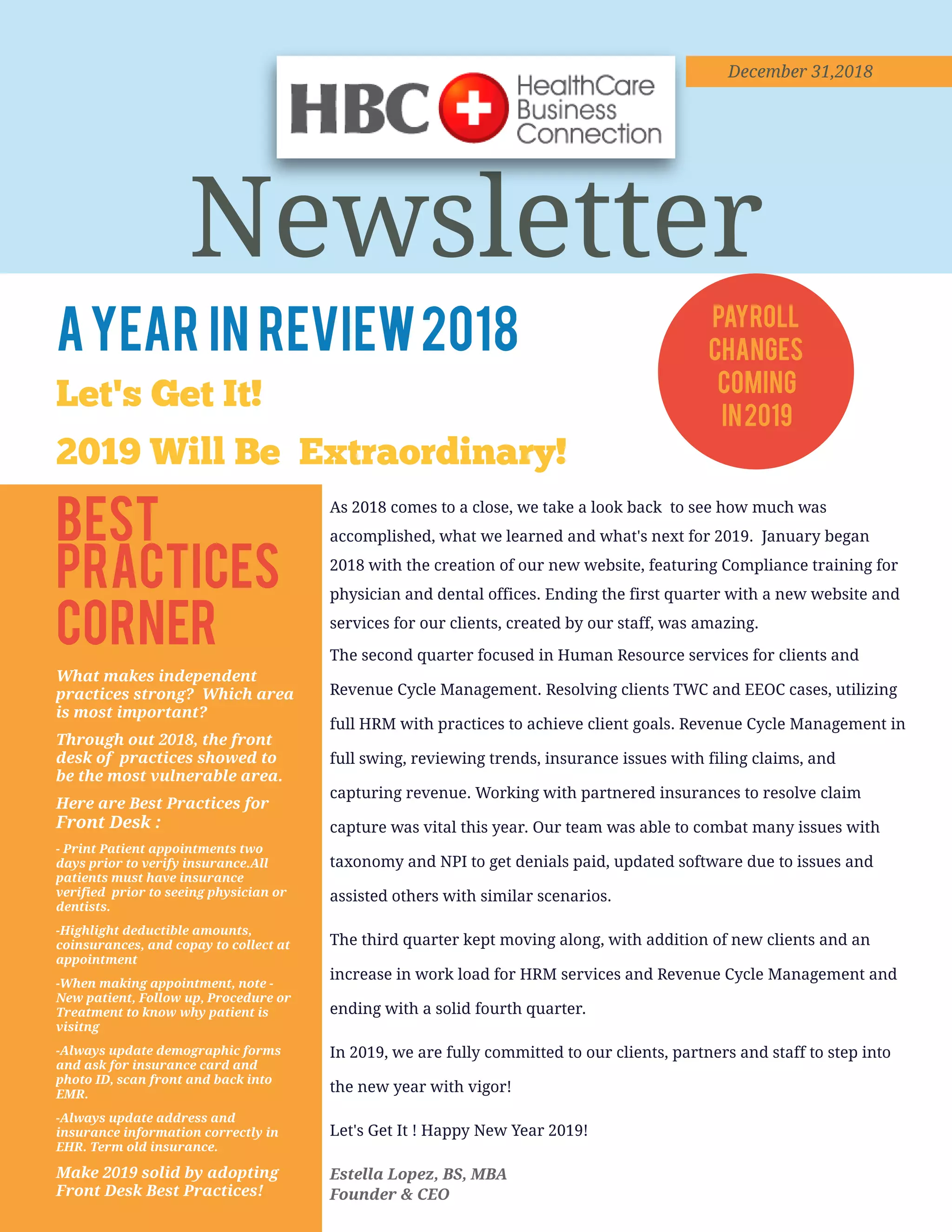 2018 A Year In Review | PDF
