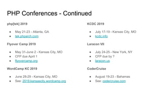 2019 January - The Month in PHP | PPT