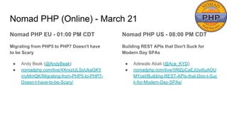 2019 January - The Month in PHP | PPT
