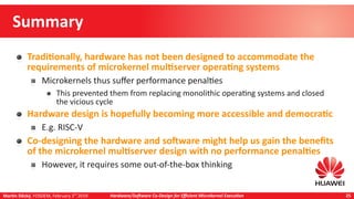 Hardware/Software Co-Design for Efficient Microkernel Execution | PPT
