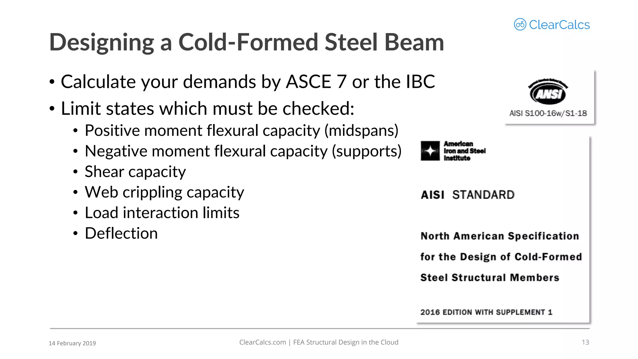Designing a Cold-Formed Steel Beam Using AISI S100-16 | PDF