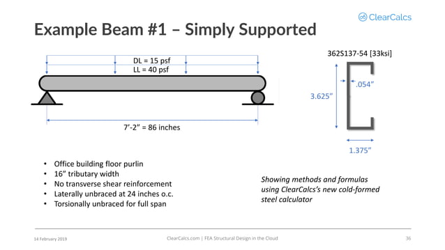 Designing a Cold-Formed Steel Beam Using AISI S100-16 | PDF | Physics | Science