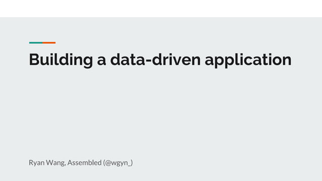 Building a data-driven application | PDF | Computing | Technology & Computing
