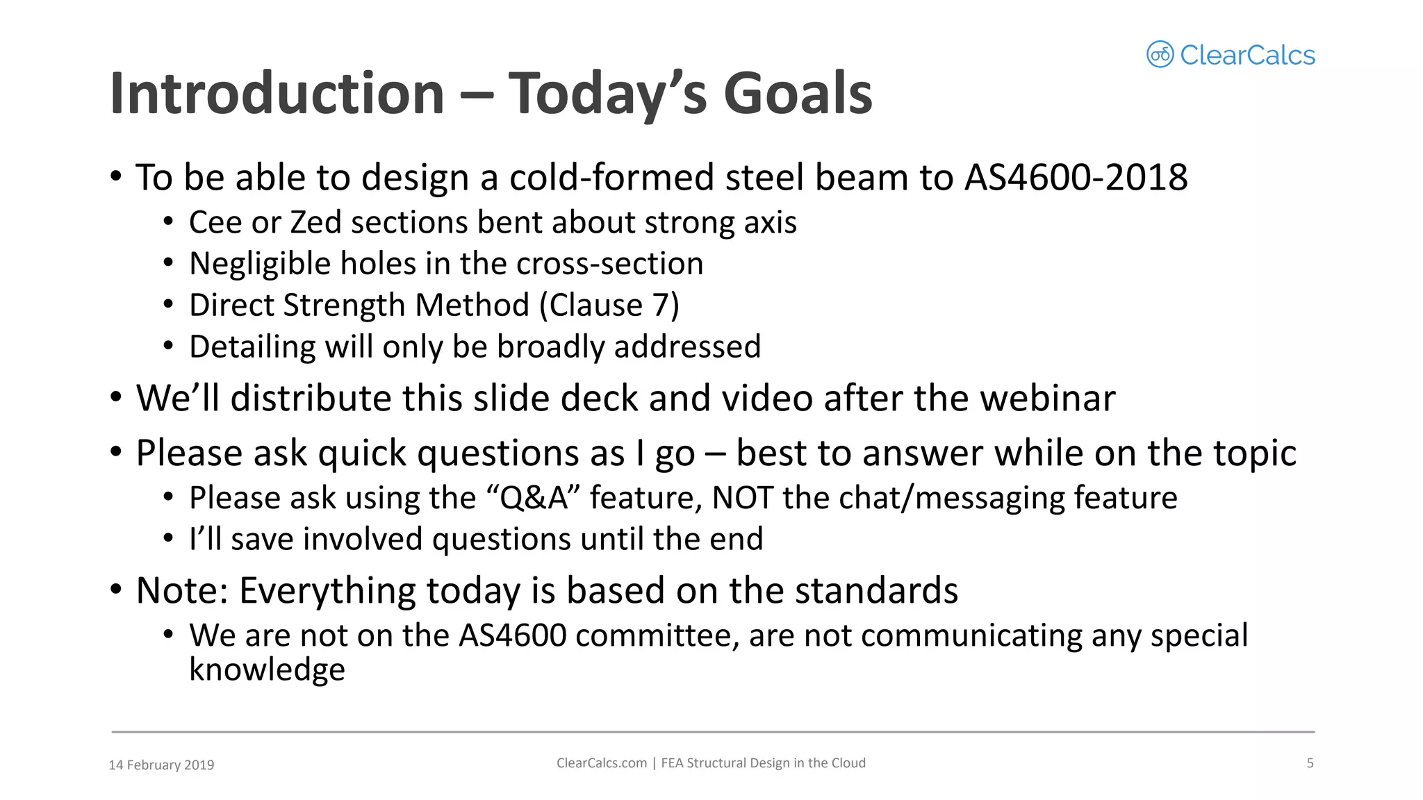 Designing a Cold-Formed Steel Beam Using AS4600:2018 and 2005 - Webinar ...