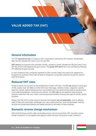 2019 Tax Guideline for Hungary | PDF