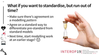 Pragmatic standardisation of clinical models - Interop19 | PDF