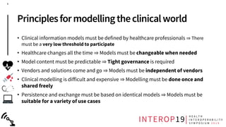 Pragmatic standardisation of clinical models - Interop19 | PDF