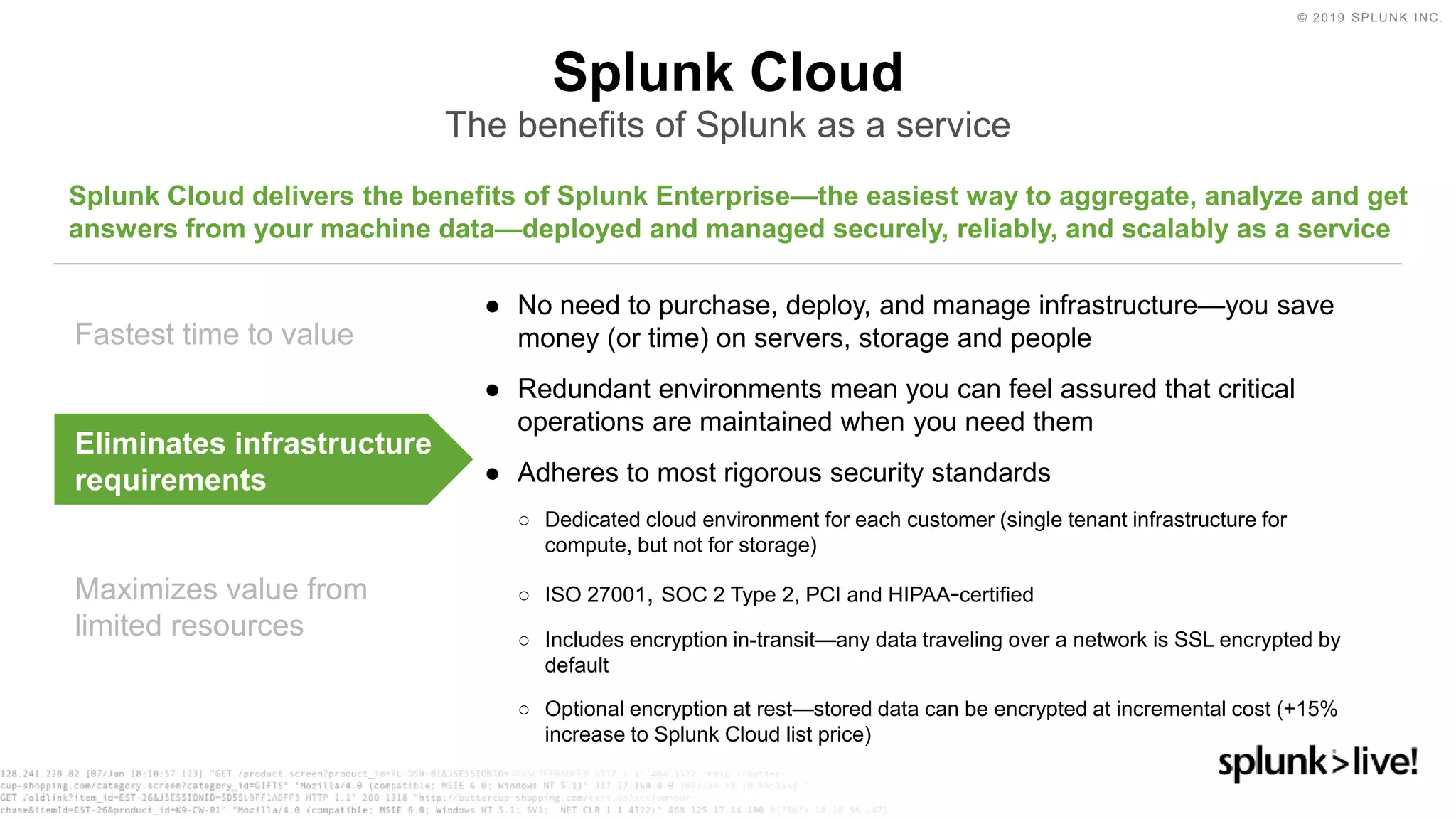 Splunk Cloud and Splunk Enterprise 7.2 | PPT