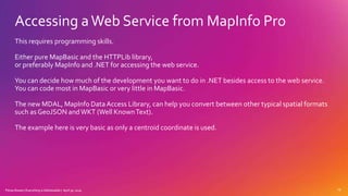 Llinking Spectrum dataflows to MapInfo Pro | PPT