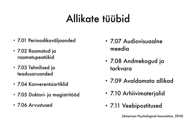 Viitekirjete vormistamine | PPT | Free Download