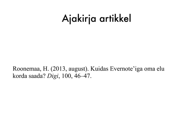 Viitekirjete vormistamine | PPT | Free Download