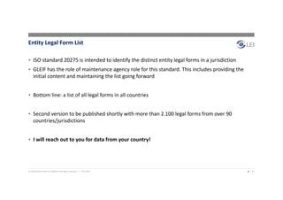 Legal Entity Identifier - Connect the dots with high quality LEI data | PPT