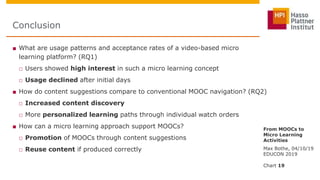 From MOOCs to Micro Learning | PPTX | Web Development | Internet