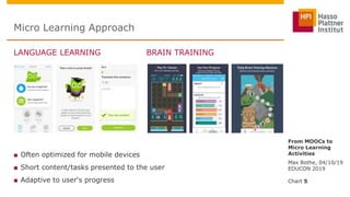 From MOOCs to Micro Learning | PPTX | Web Development | Internet