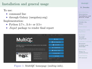 MultiQC: summarize analysis results for multiple tools and samples in a single report | PPT