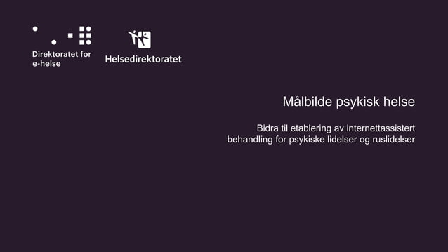 Digitale verktøy innen psykisk helse | PPTX