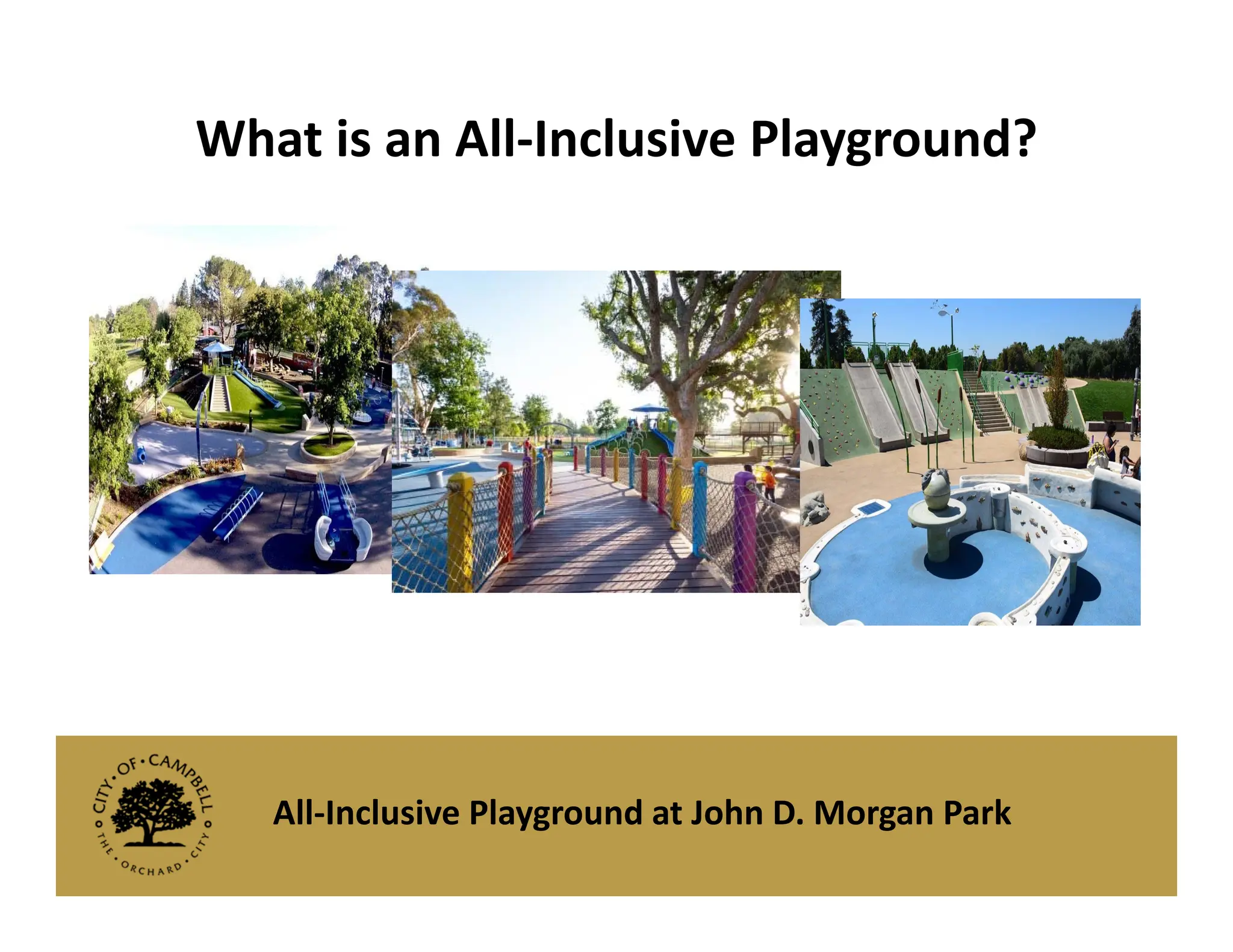 John D Morgan Park All Inclusive Playground project overview 2019-04 18 ...