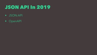 Rails and JSON API in 2019 | PPT