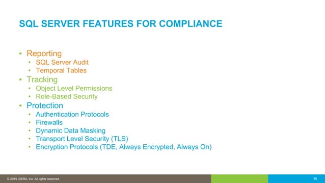 IDERA Live | Understanding SQL Server Compliance both in the Cloud and ...