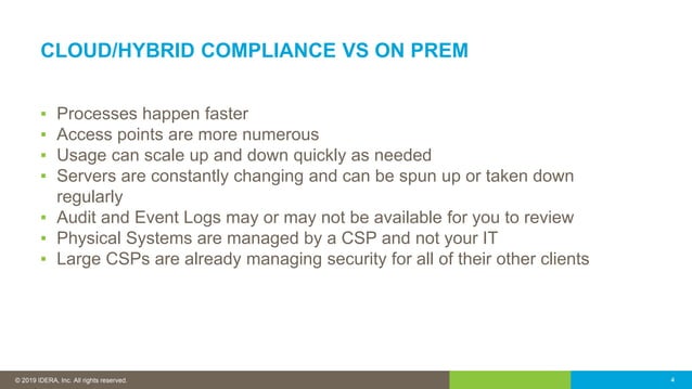 IDERA Live | Understanding SQL Server Compliance both in the Cloud and ...