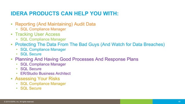 IDERA Live | Understanding SQL Server Compliance both in the Cloud and ...
