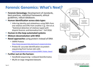 2019 MAAFS Future of Genomics and Bioinformatics in Forensics | PPT
