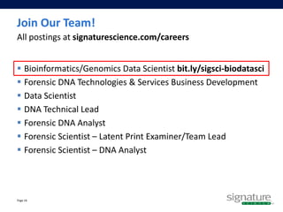 2019 MAAFS Future of Genomics and Bioinformatics in Forensics | PPTX