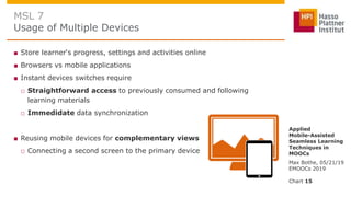 Applied Mobile-Assisted Seamless Learning Techniques in MOOCs | PPTX | Internet | Computing