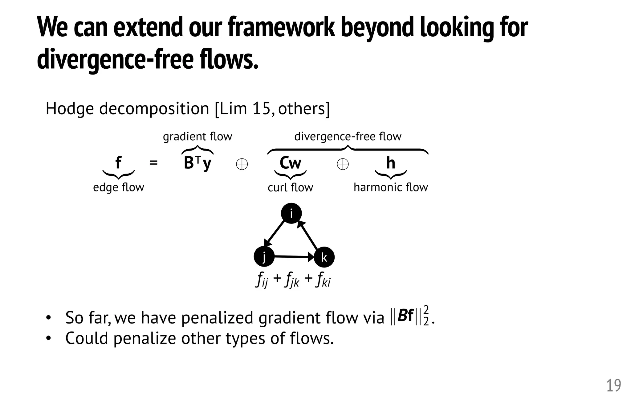Semi-supervised learning of edge flows | PPT