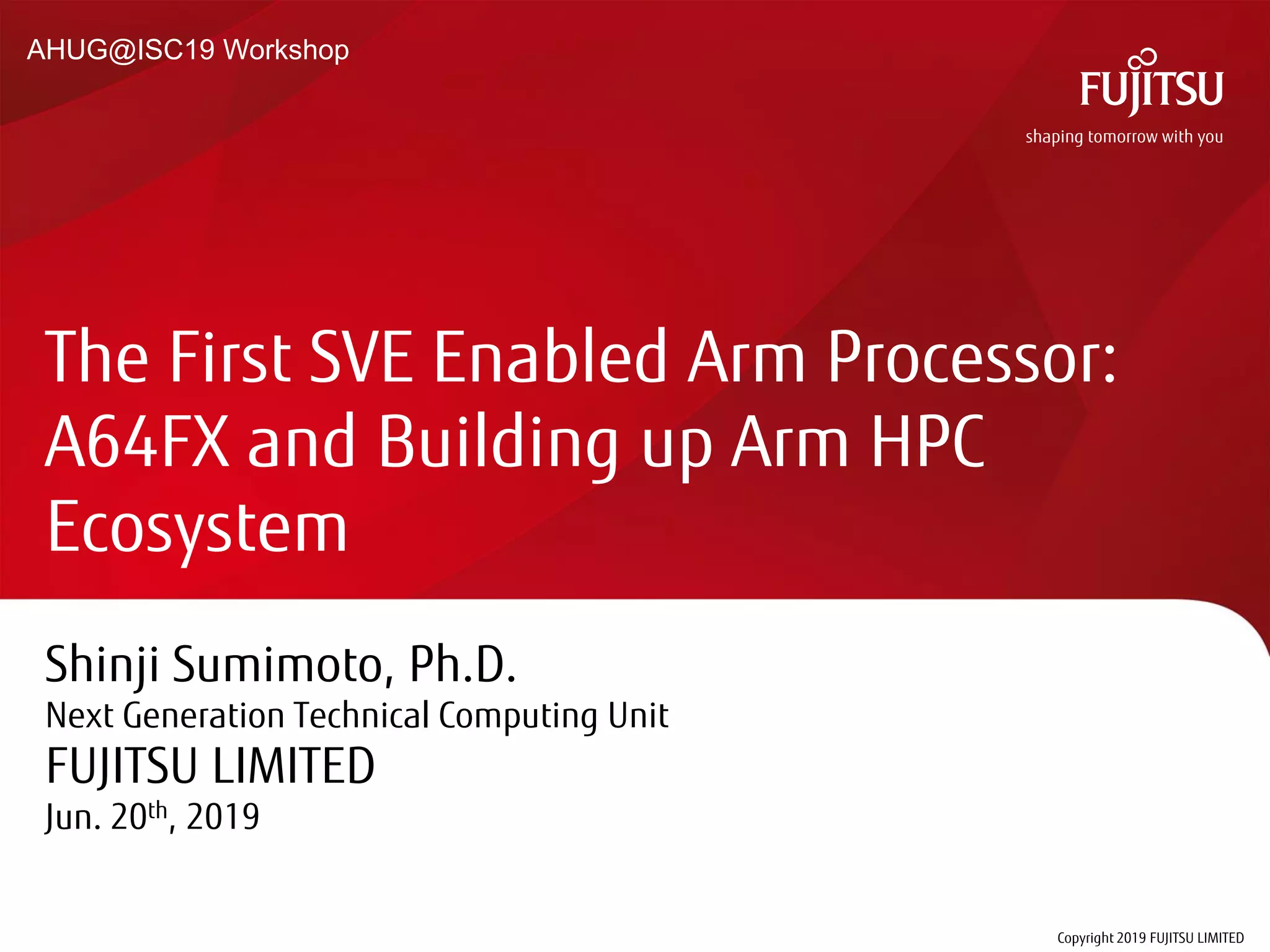 The First SVE Enabled Arm Processor: A64FX and Building up Arm HPC Ecosystem | PDF | Operating ...