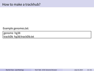 Tech Talk: UCSC Genome Browser | PDF