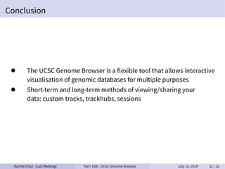 Tech Talk: UCSC Genome Browser | PDF