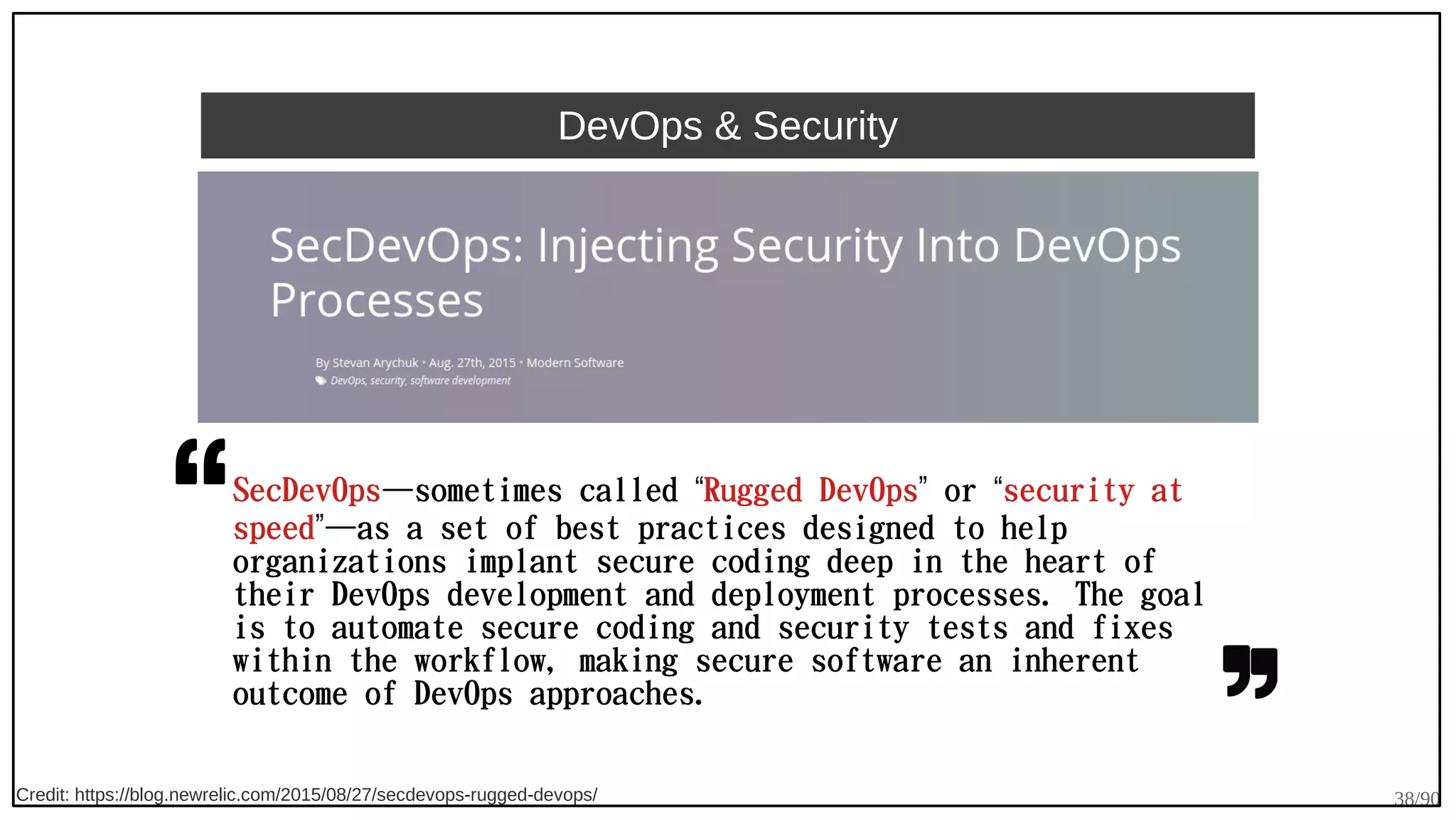 Dev(Sec)Ops - Architecture for Security and Compliance | PPT