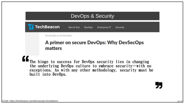 Dev(Sec)Ops - Architecture for Security and Compliance | PPT