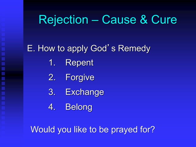 Rejection - Cause and Cure | PPT