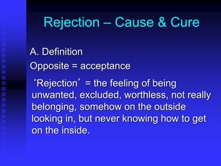 Rejection - Cause and Cure | PPT